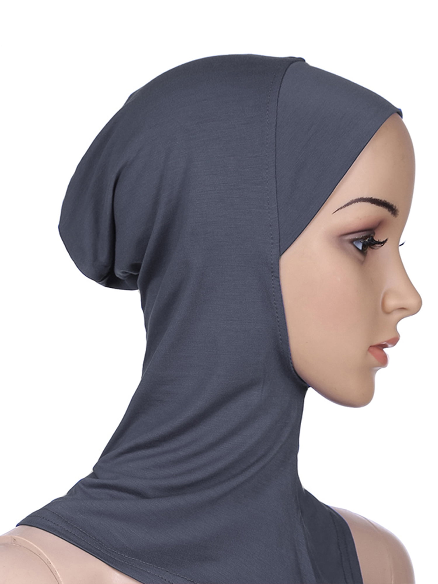 Women's Islamic Muslim Shiny Under Scarf Cap Bonnet Ninja Hijab Neck ...