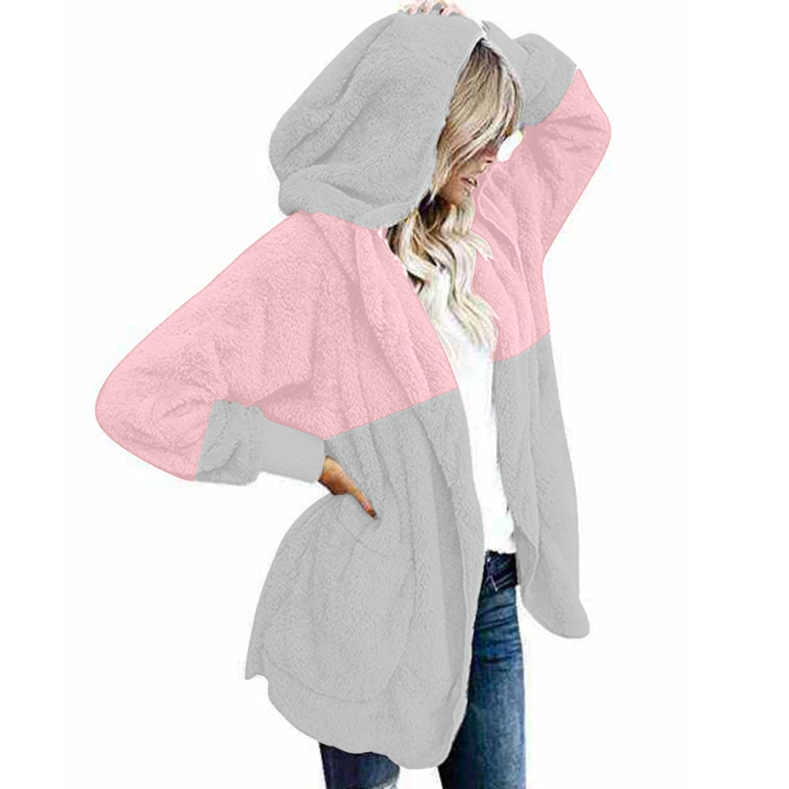 MASRIN Womens Casual Long Sleeve Shacket Jackets Lapel Collar Button ...