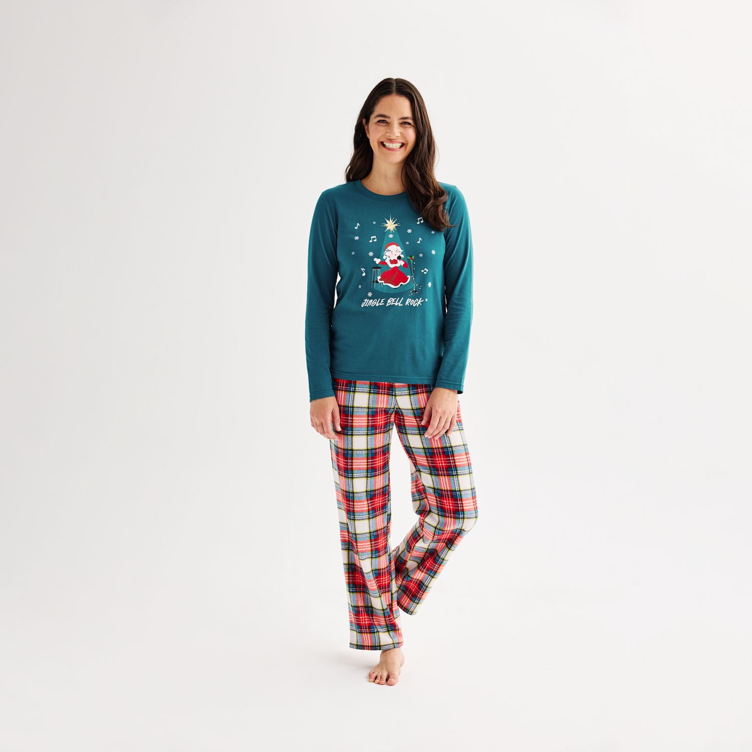 Women's Jammies For Your Families® Jingle Bell Rock Mrs. Claus Pajama ...