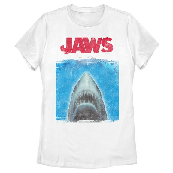 Jaws - Black and White Shark - Women's Short Sleeve Graphic T-Shirt ...