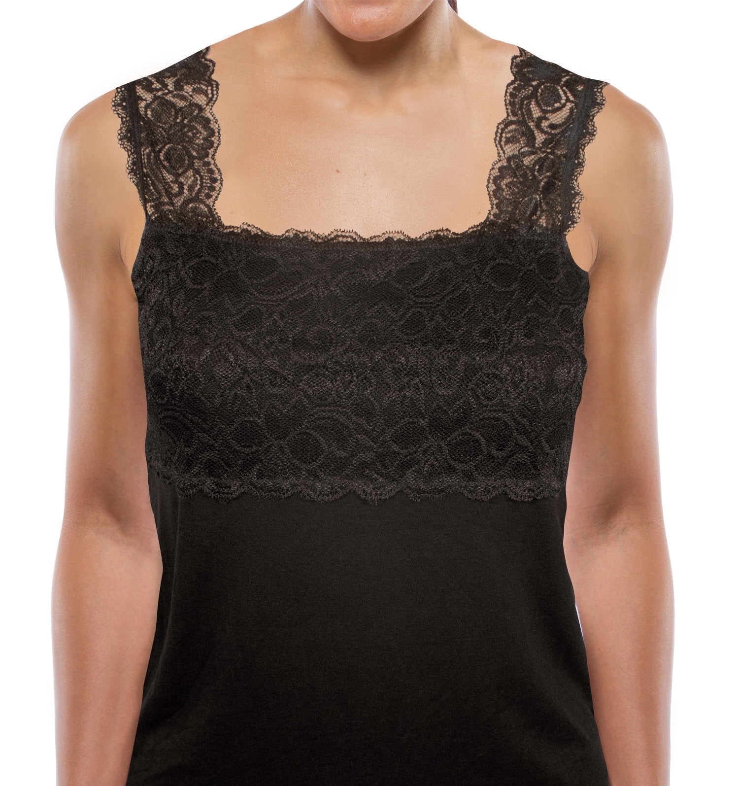 Teri Lace Layering Camisole, Black M, Style 1506 - Walmart.com