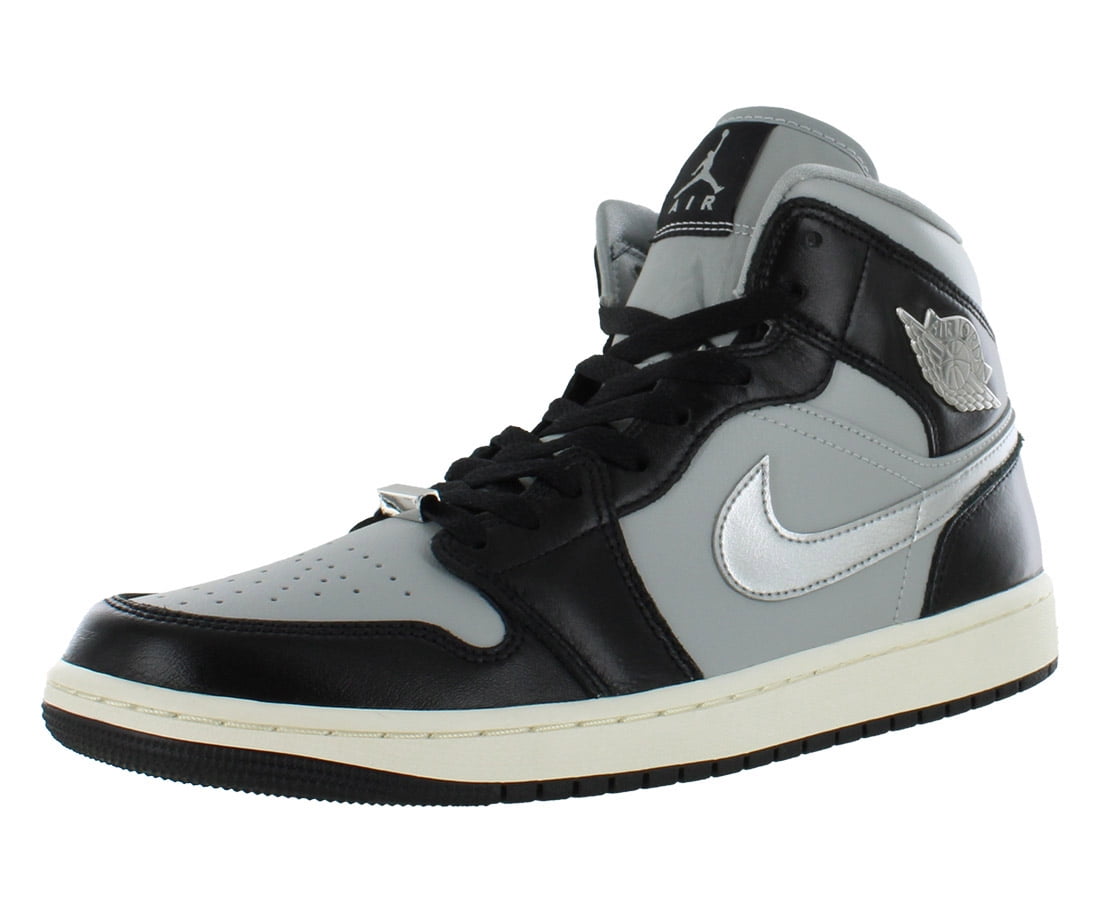 Women's Jordan 1 Mid SE Black/Metallic Silver (FB9892 002) - 6 ...