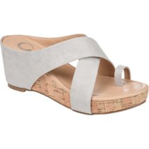 Womens Faux Leather Lace-up Open-toe Wedges - Walmart.com
