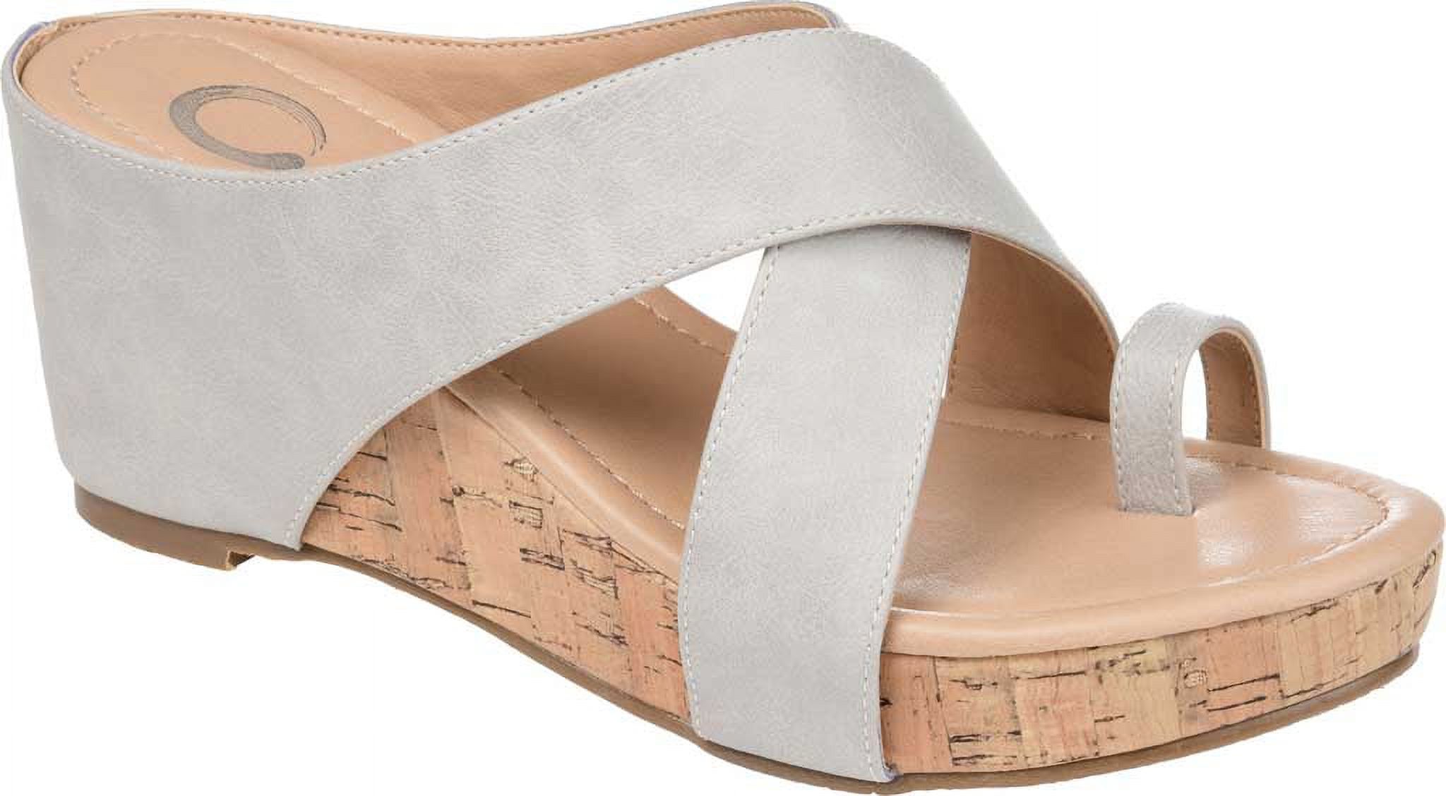 Womens Faux Leather Lace-up Open-toe Wedges - Walmart.com