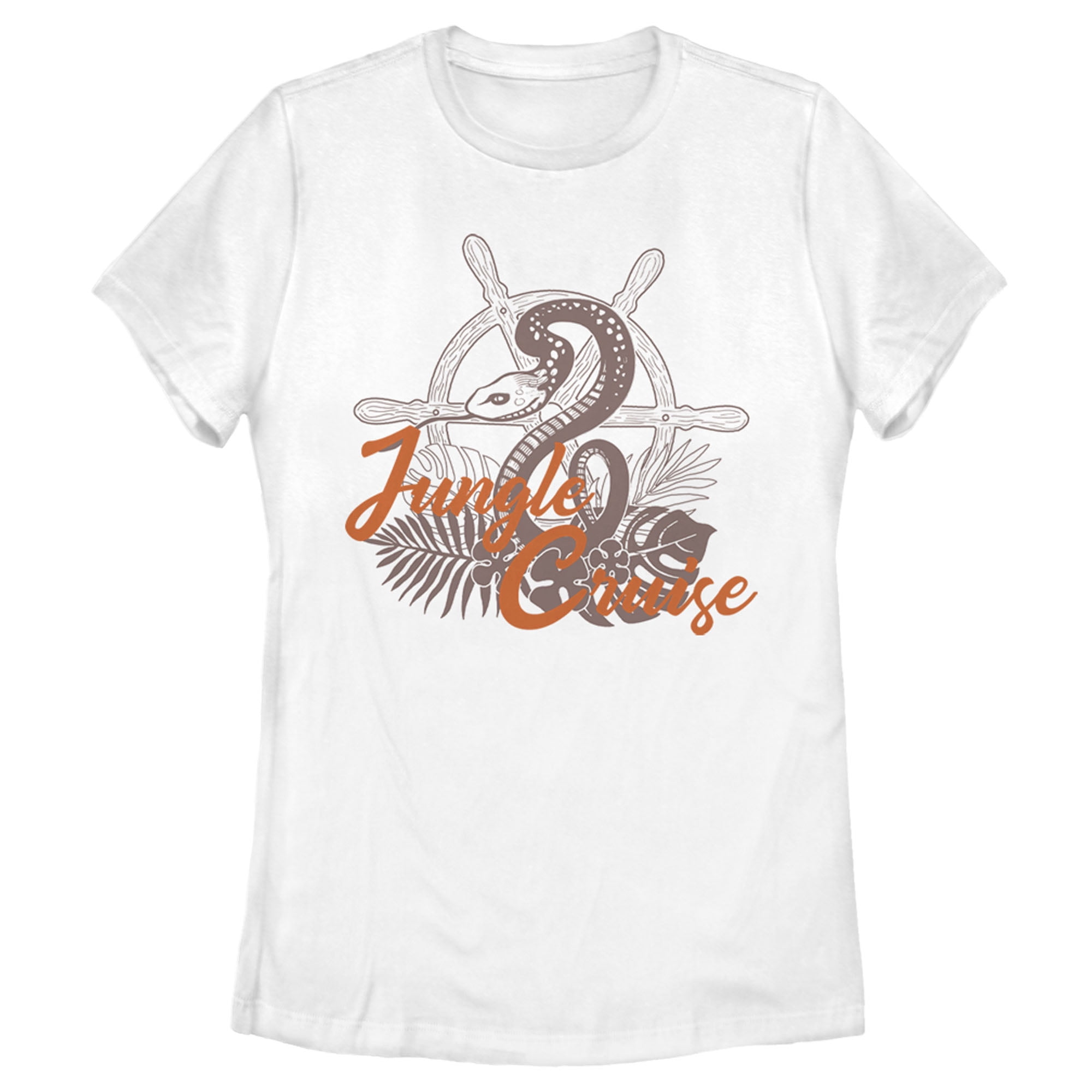 Women's Jungle Cruise Snake Logo Graphic Tee White Small - Walmart.com