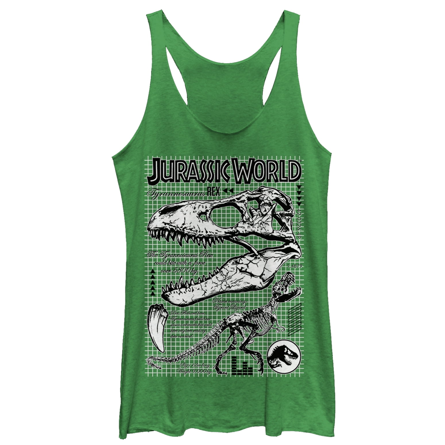 Women's Jurassic World: Fallen Kingdom T. Rex Details Racerback Tank ...