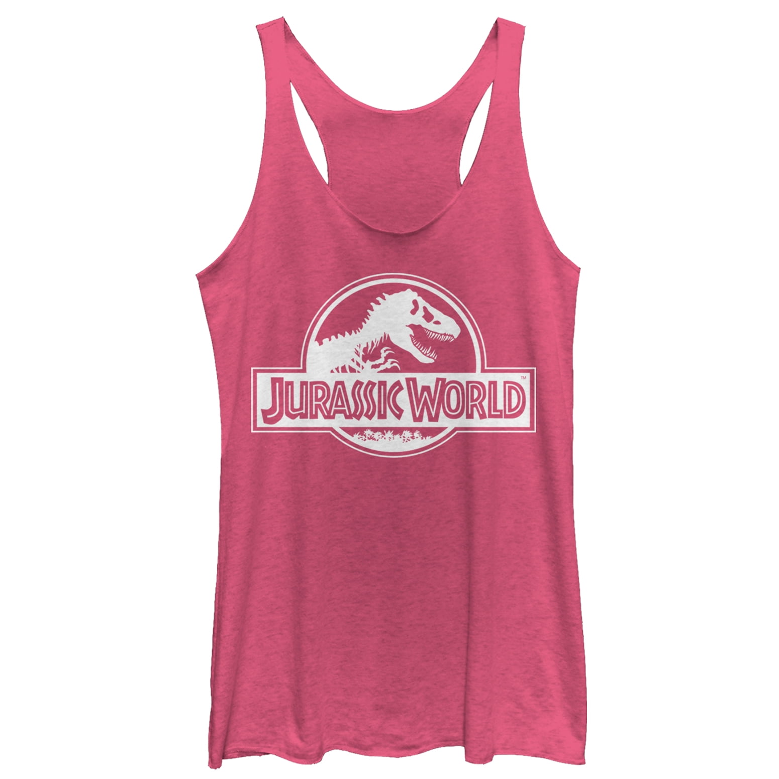Women's Jurassic World Simple T. Rex Logo Racerback Tank Top Pink ...