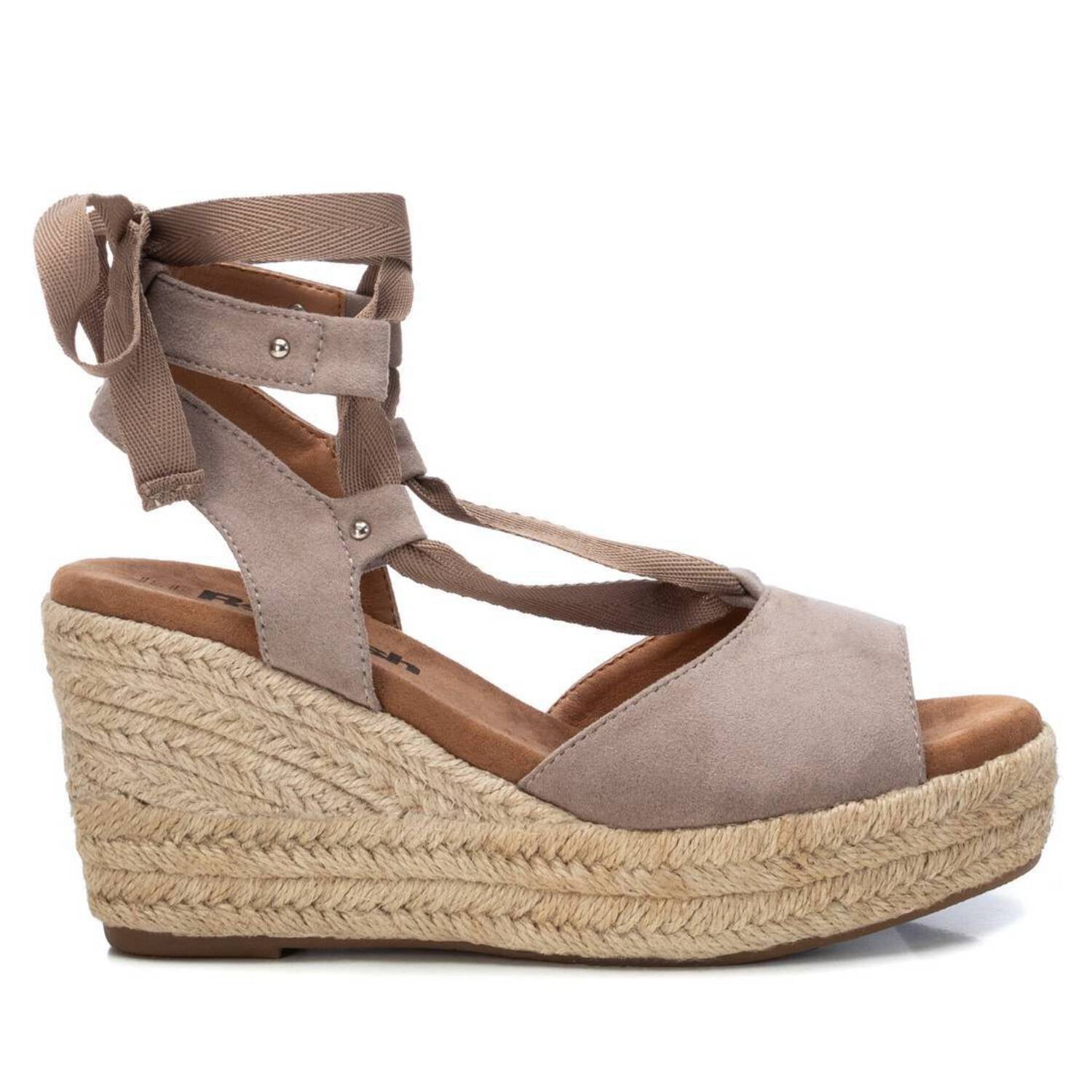 Women's Jute Wedge Sandals By XTI_79808_Light/Pastel Brown - Walmart.com