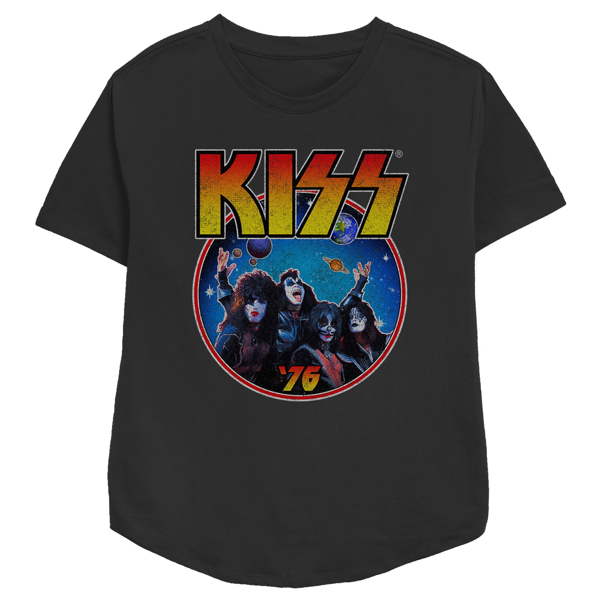 Women's KISS Galactic Graphic Tee Black Large - Walmart.com