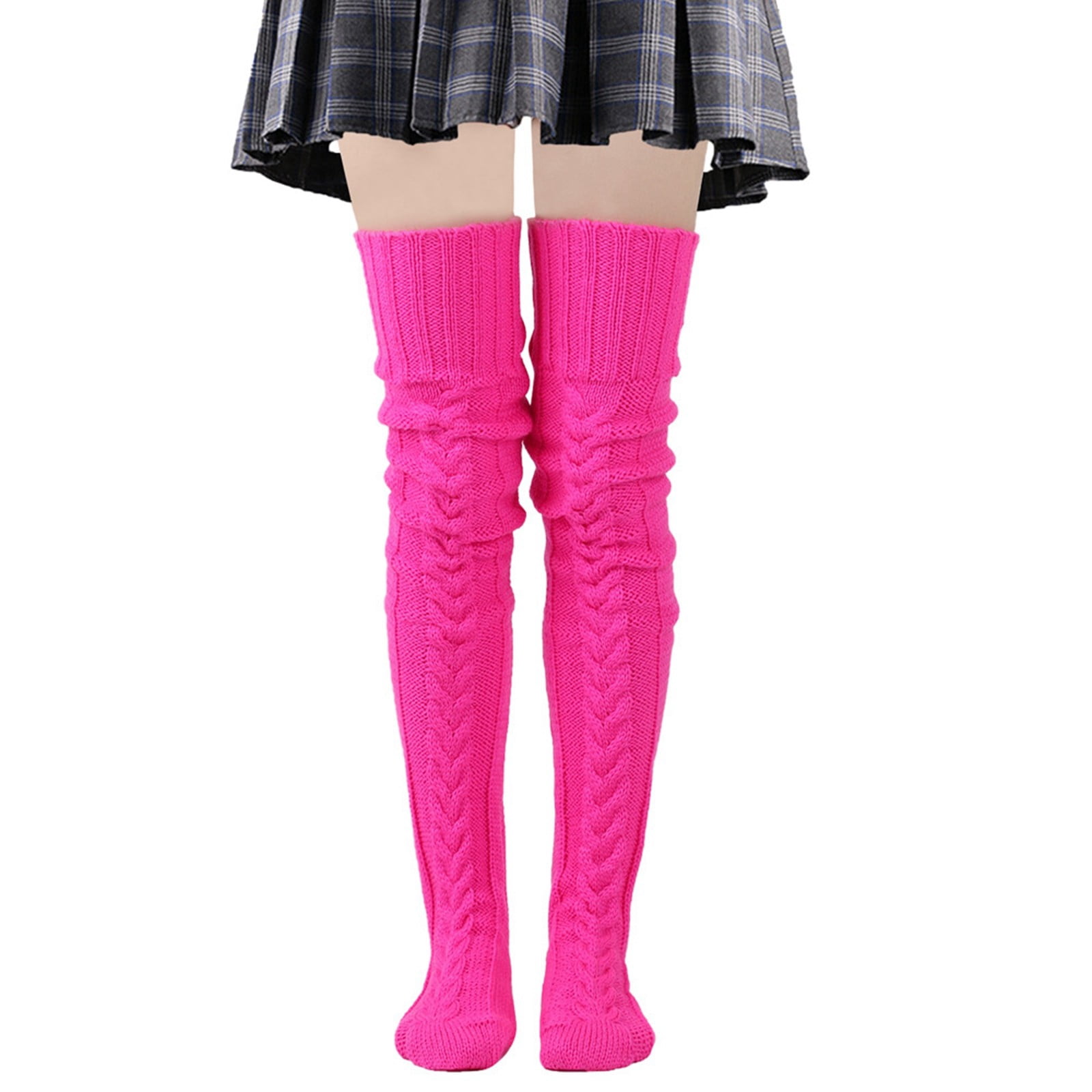 Women's Knit High Boots Socks Extra Long Winter Over The Knee Stockings ...