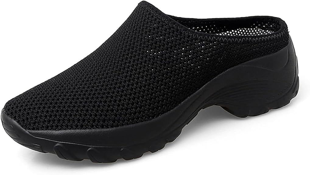 Women's Knitting Platform Orthopedic Clogs Mules Slip On Lightweight ...