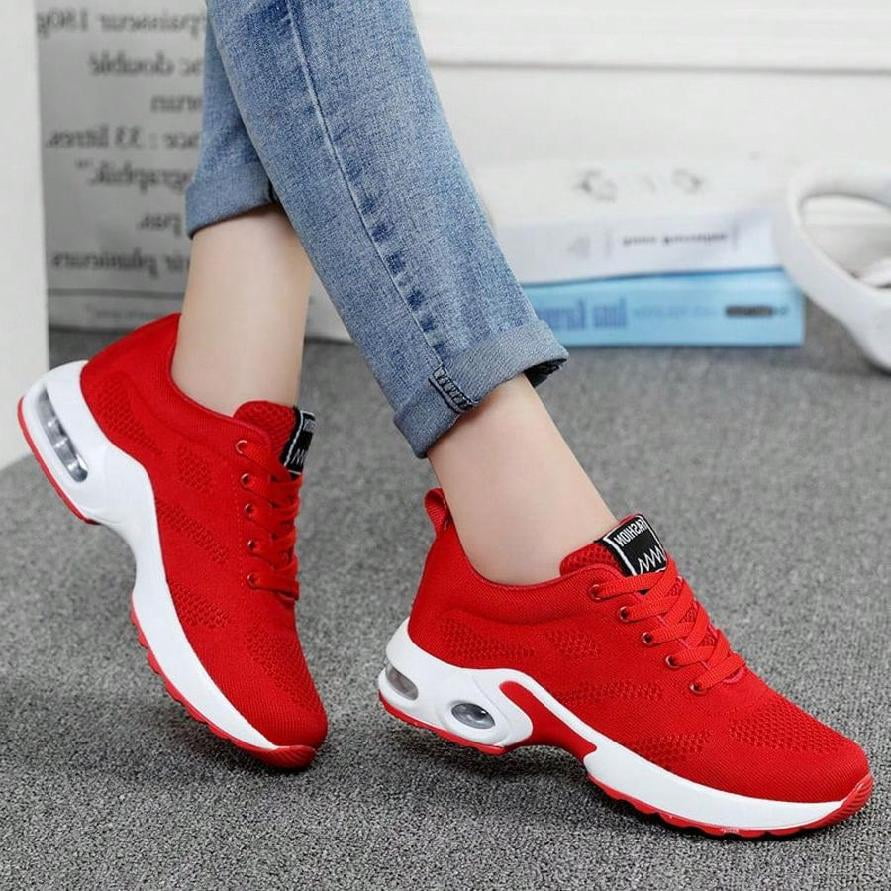 Women's Korean-Style Outdoor Athletic Shoes - Breathable Mesh, Thick ...