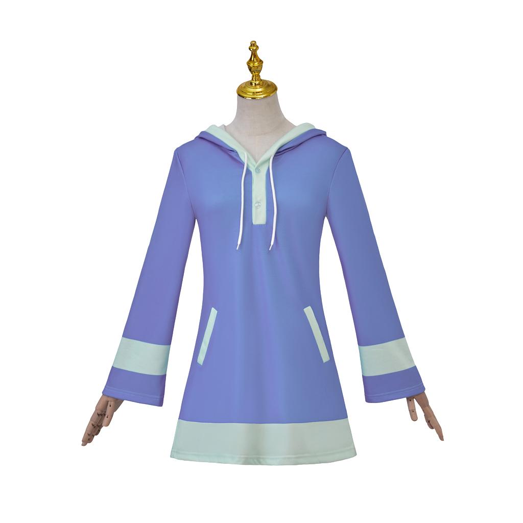 Women's Kumatora Purple Hooded Jacket and Dress Outfit Elegant Full Set ...