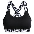 Women's LOVE Letter Elastic Band Cross-Back Bralette - Soft Viscose ...