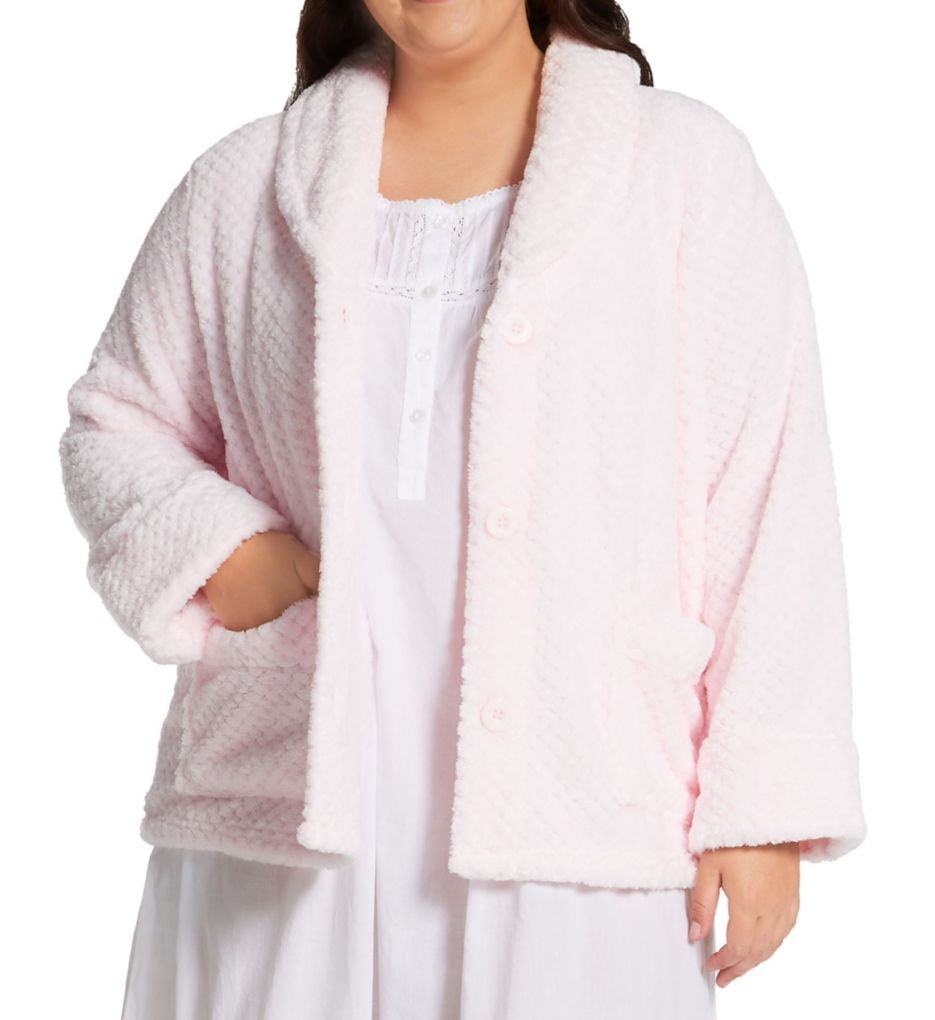 Women's La Cera 8825X Plus 100% Polyester Honeycomb Fleece Bed Jacket ...