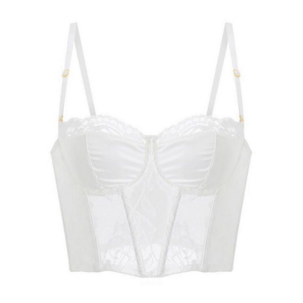 Women's Lace Bra Embroidery Floral Bra Mesh Bralette Underwire Eyelash ...