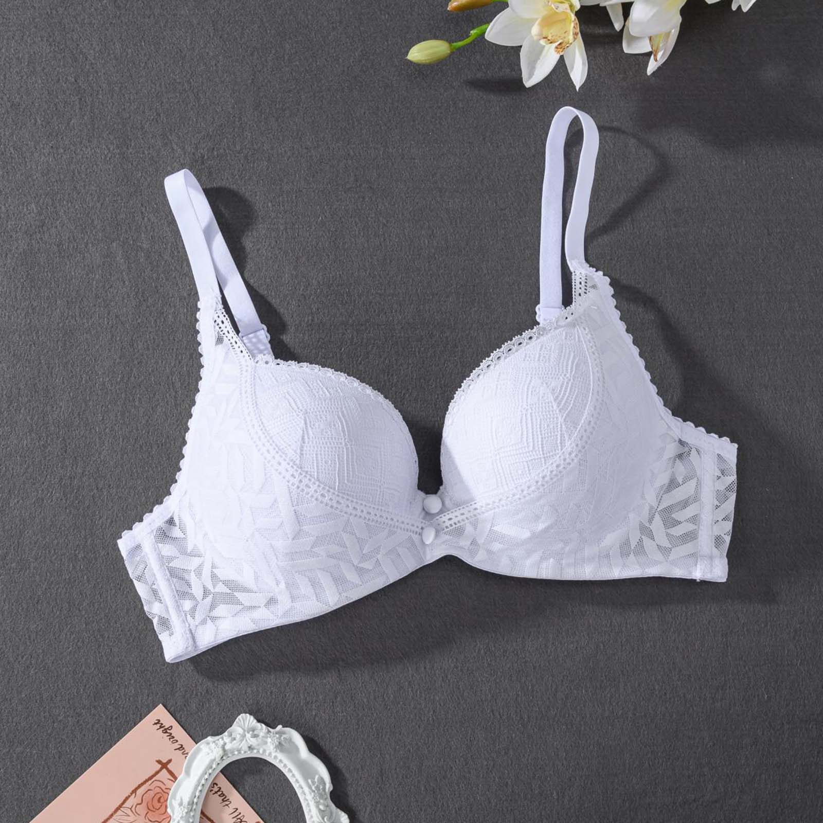 Women's Lace Bra Sexy Sheer Balconette See Through Underwire Everyday ...