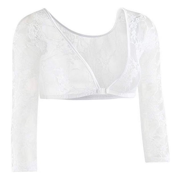 Women's Lace Seamless Arm Shaper Slim Upper Sleeves Compression Vest ...