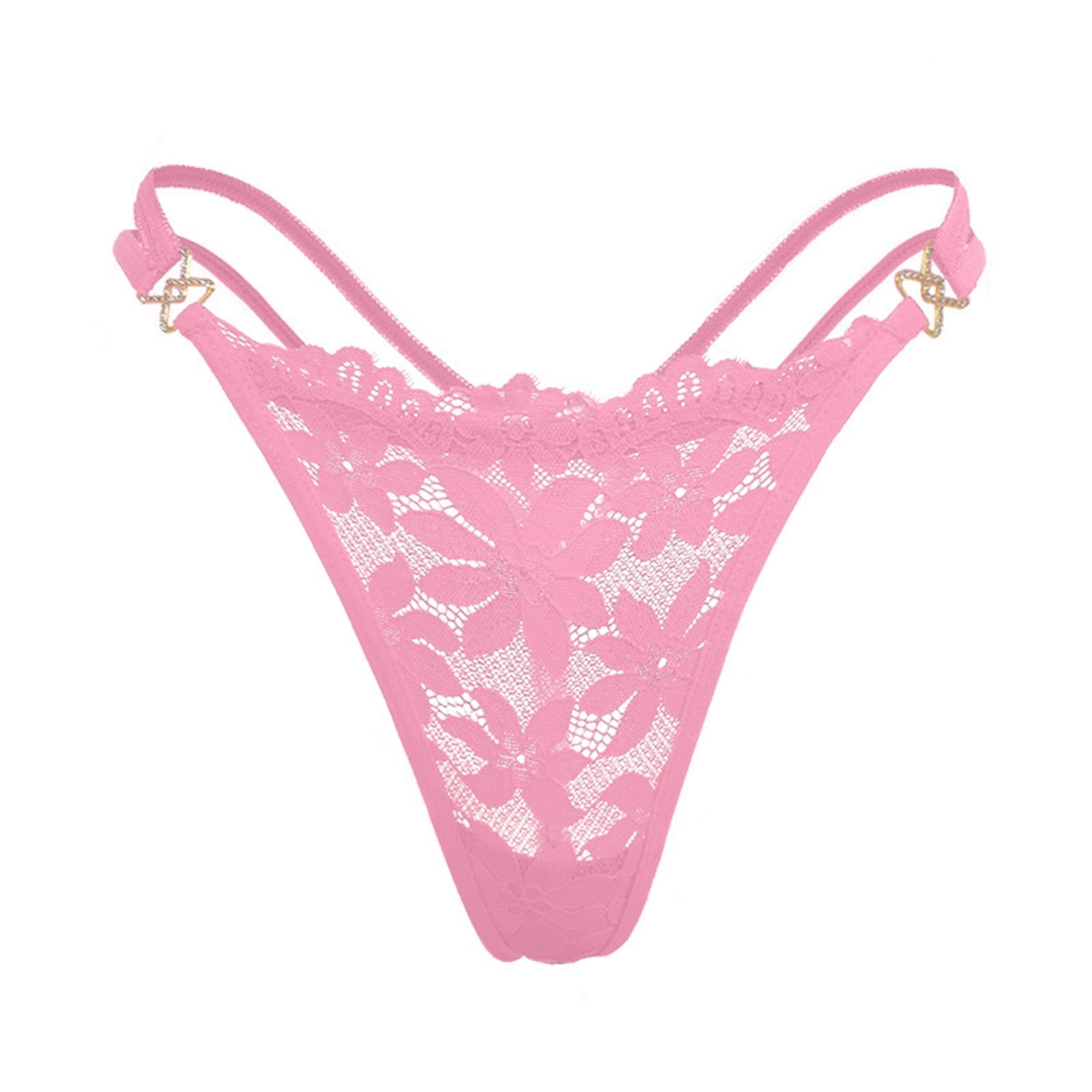 Women's Lace Thong Sexy Low Rise Hollow Out Thin G String Panties ...