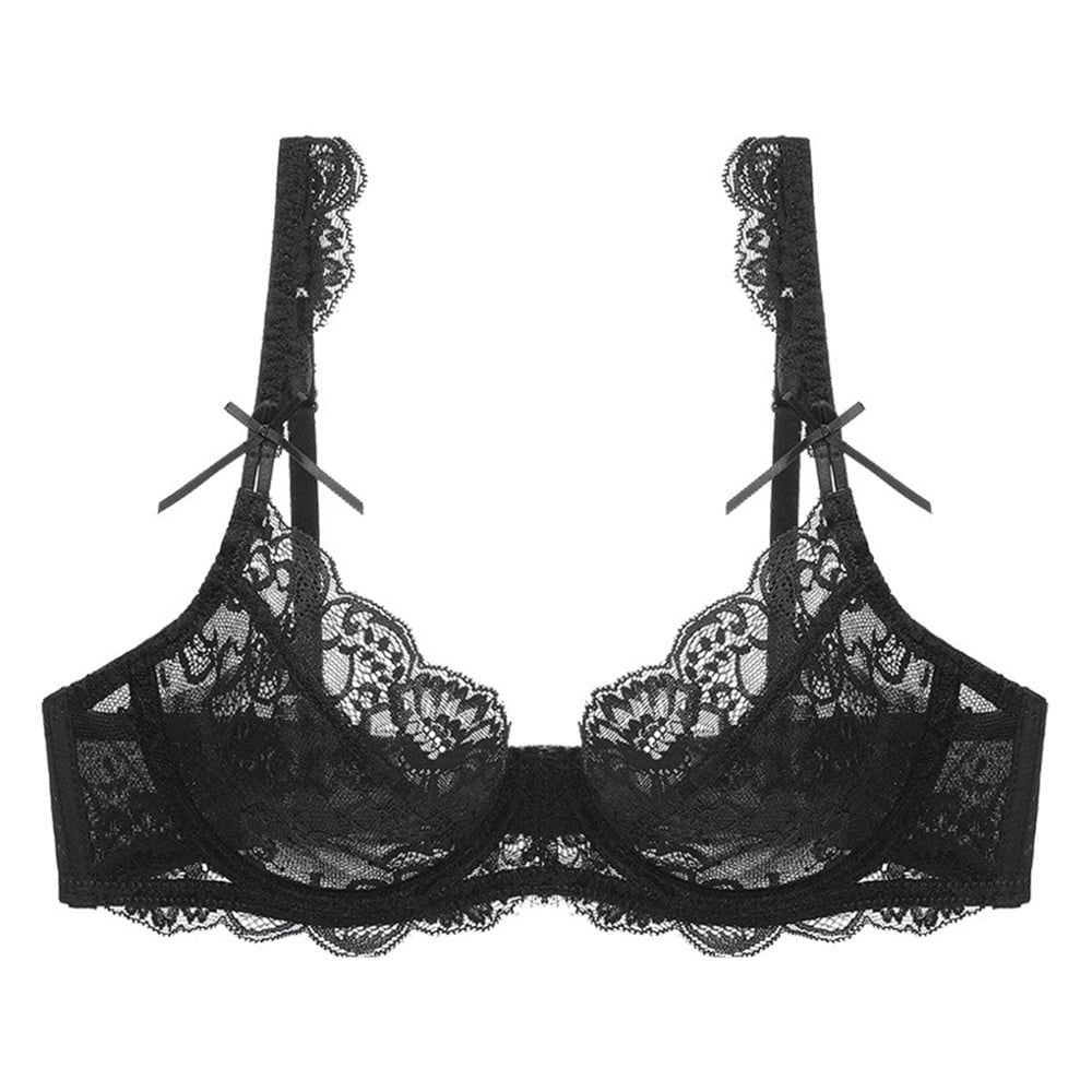 Women's Lace Underwire Bra Full Coverage Lace Bralette Everyday ...