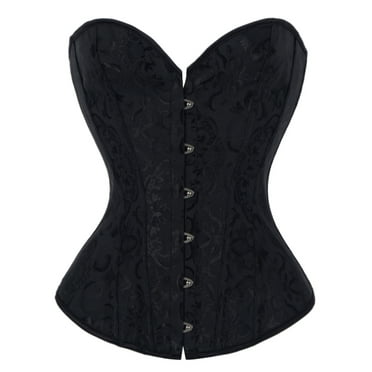 LELINTA Sexy Women's Satin Lace up Overbust Corset Plus Size Waist ...
