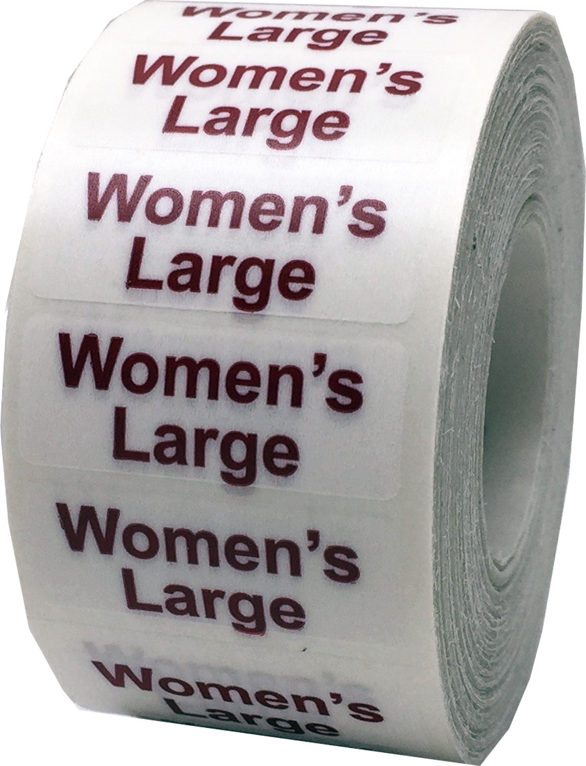 Women's Large Clear Clothing Size Strip Stickers, 1.25 x 5 Inches in ...