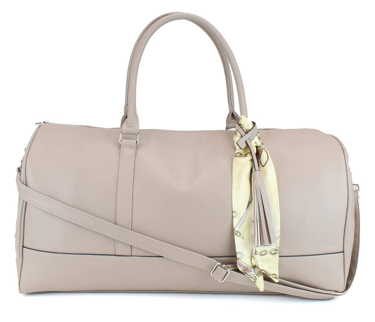 Women's Large Leather Weekender Duffel Bag with Satin Interior - Big 22 ...