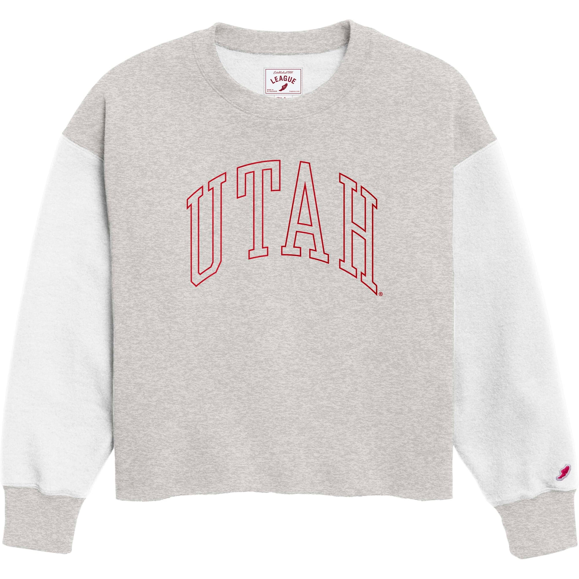 Women's League Collegiate Wear Gray Utah Utes Reverse Fleece Cropped ...