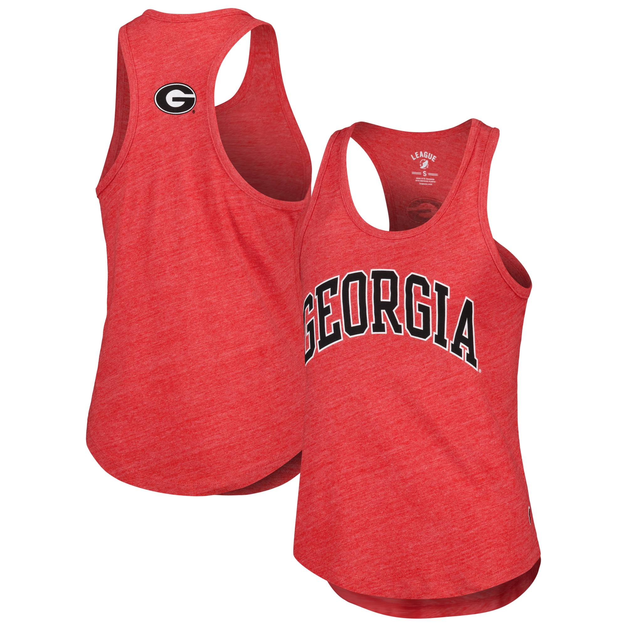 Women's League Collegiate Wear Heather Red Georgia Bulldogs Two-Hit ...
