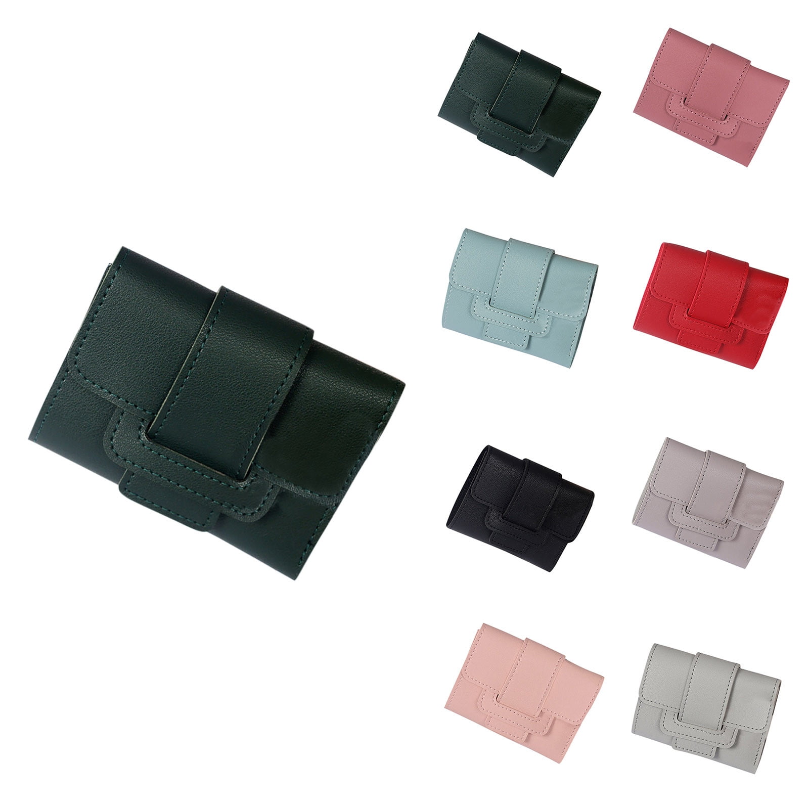 Women's Leather Bifold Wallet with 12 Card Slots, Zippered Coin Pocket ...