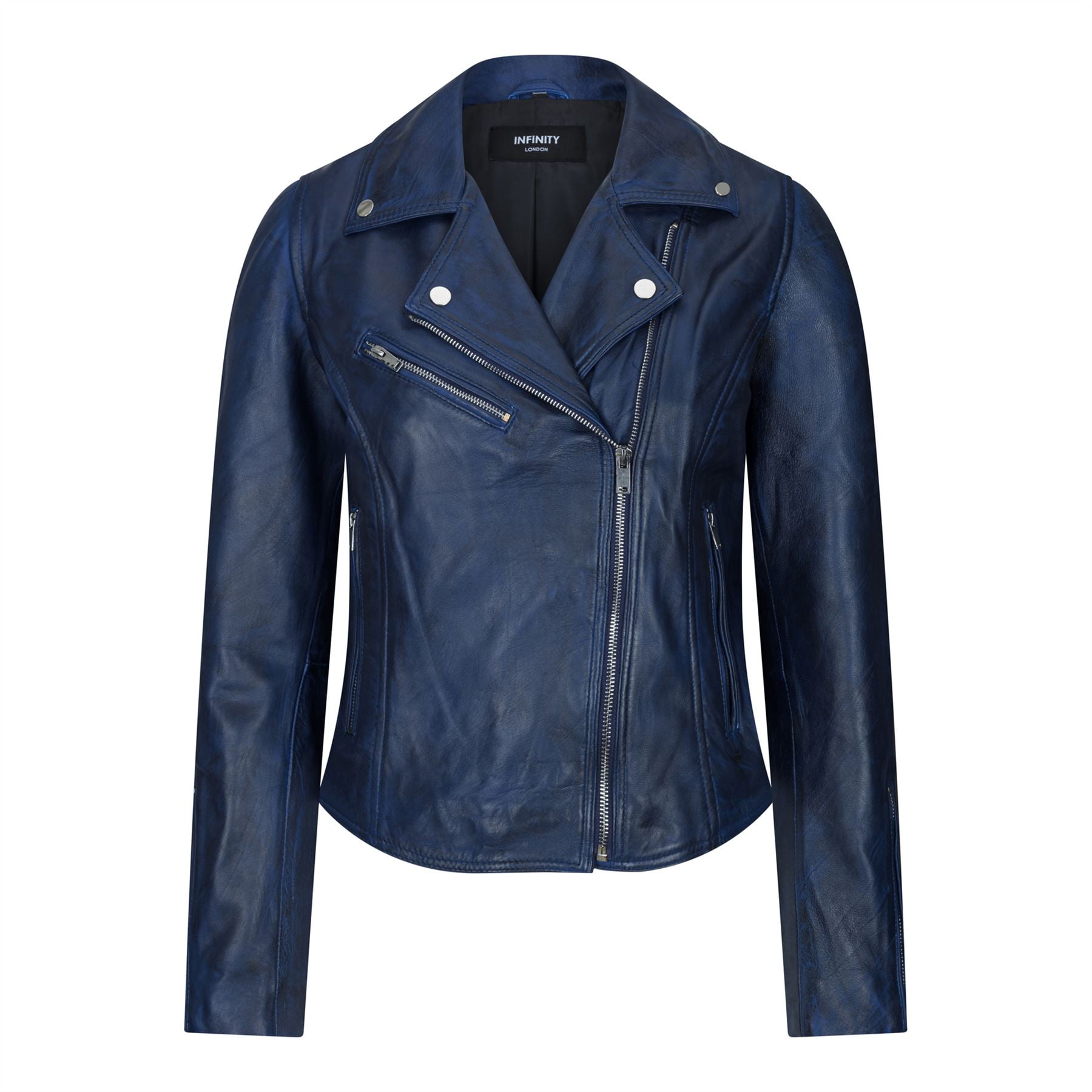 Women's Leather Biker Jacket Tan Black Red Yellow | Infinity - Walmart.com