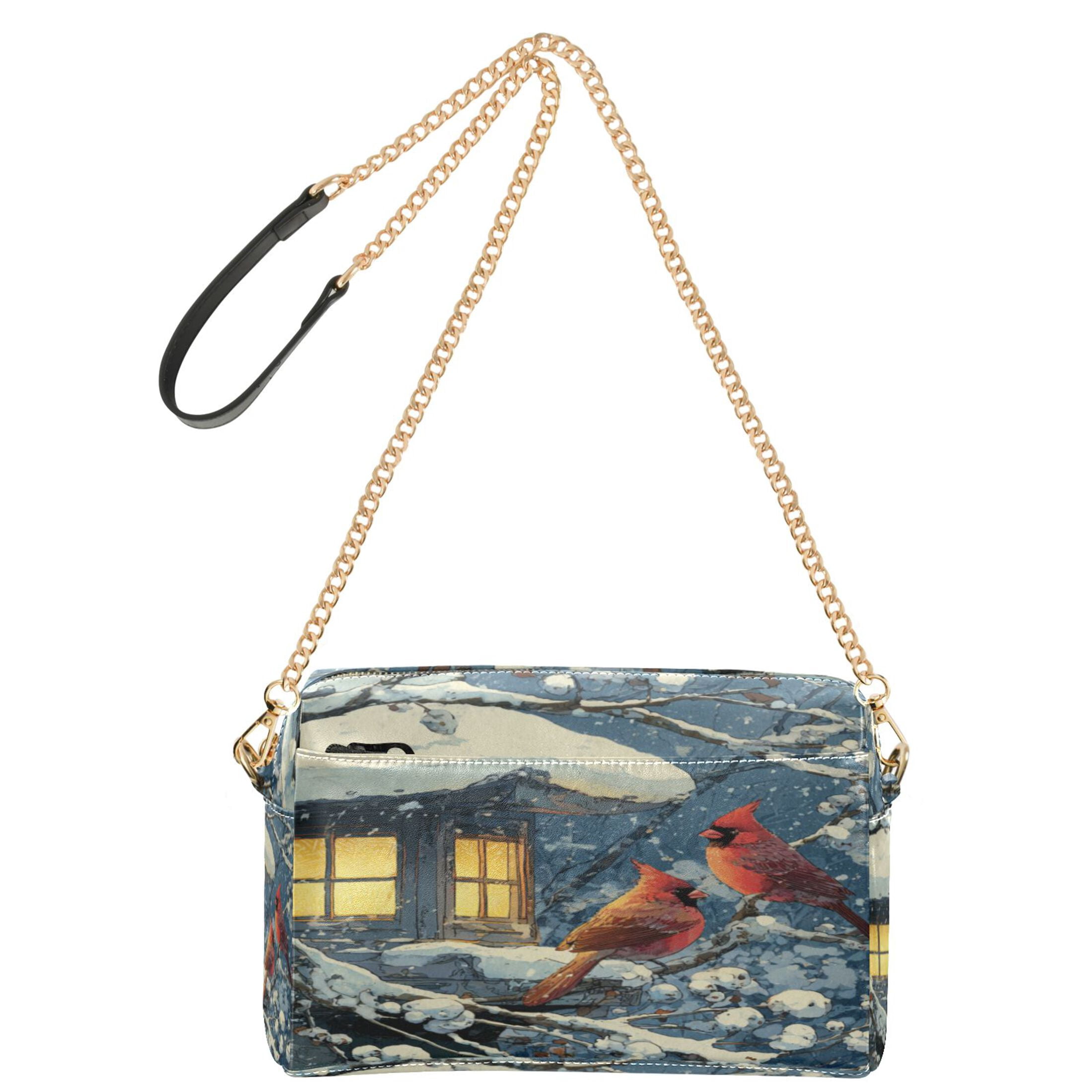 Women's Leather Shoulder Bag Crossbody Purse with Zipper Pockets ...