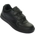 Women's Leather Sneaker Shoe with Double Hook-and-Loop Straps-Wide ...