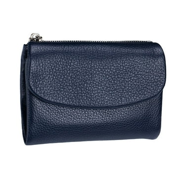 KAWELL Women's 100% Leather Wristlet Clutch Wallet, Multi-Pocket Zip ...