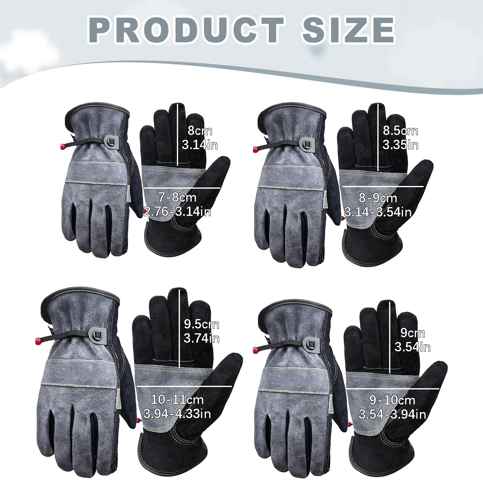 Women’s Leather Work Gloves with Cotton Lining, Puncture Resistant ...