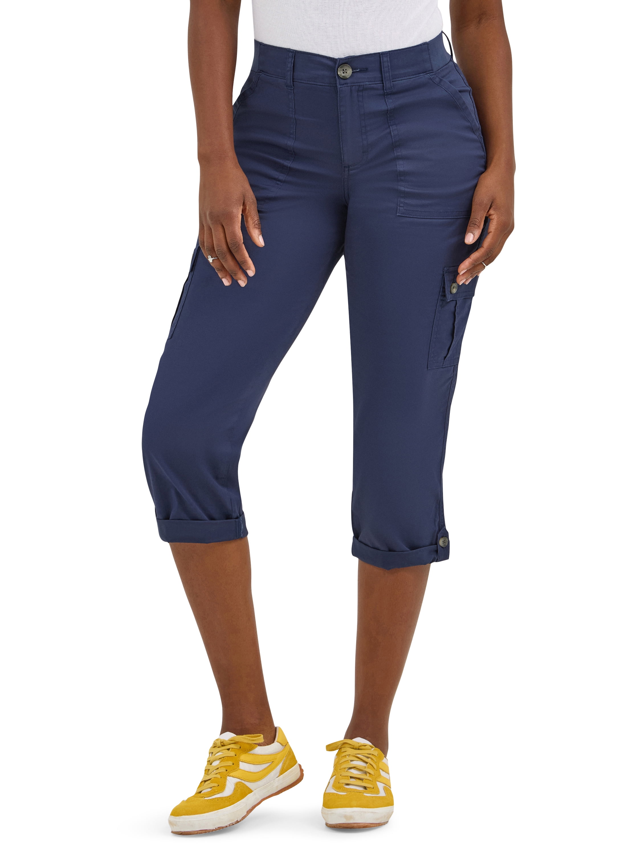 Lee Women's Flex to Go Mid Rise Capri Pants, Sizes 2-18 - Walmart.com