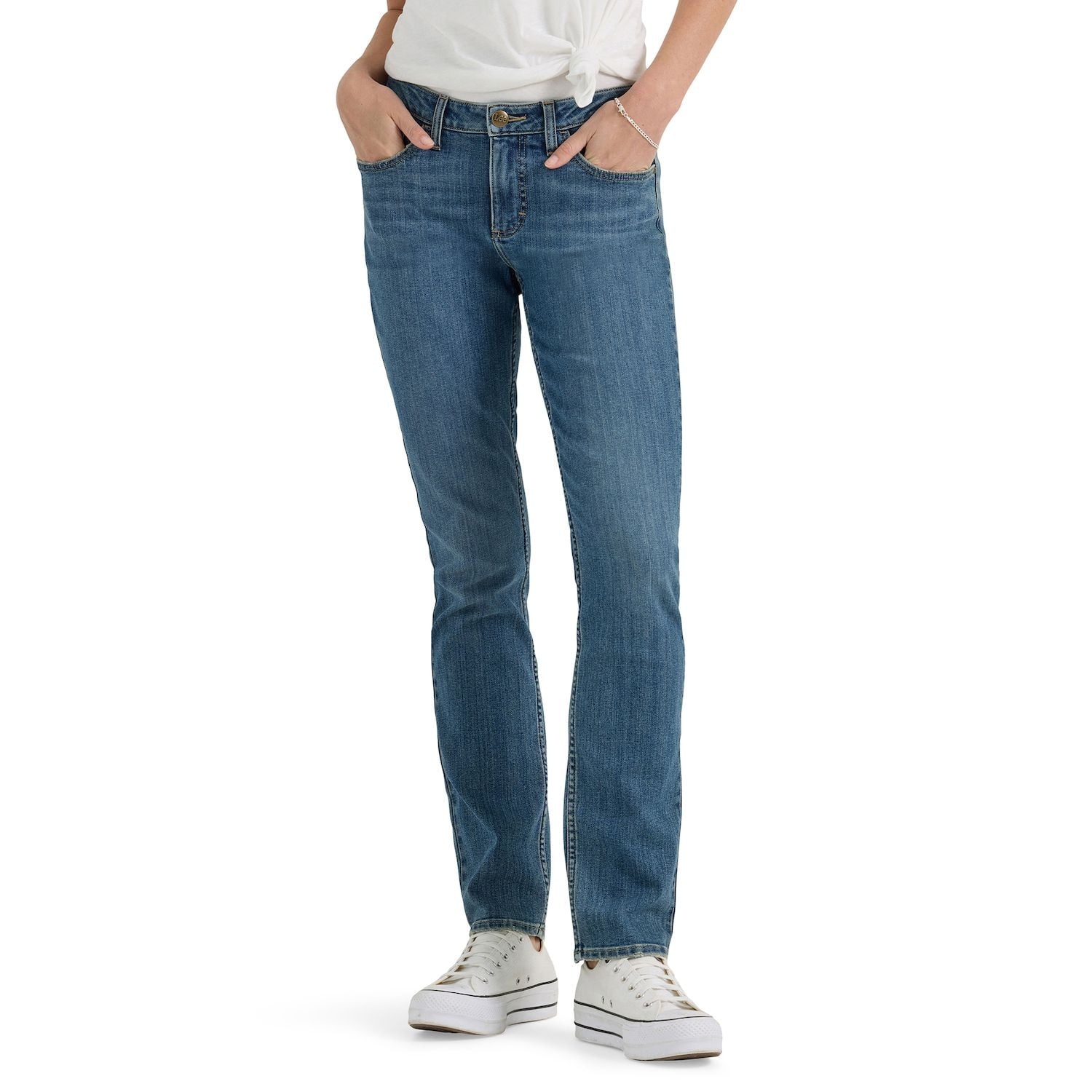Women's Lee® Legendary Straight Jeans Color: Indigo Luster Size: 8 AVG ...