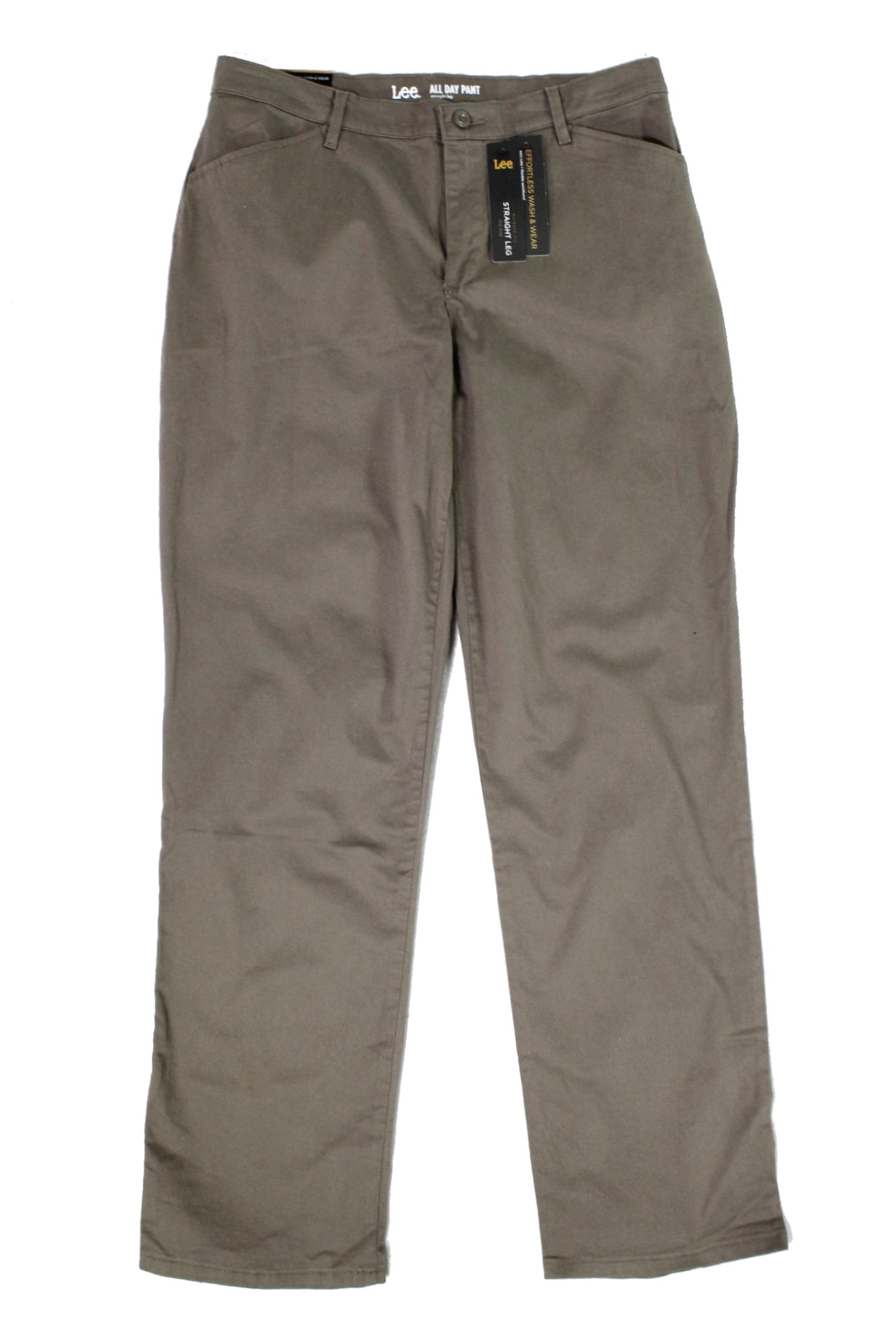 Women's Lee® Relaxed Fit Straight-Leg Twill Pants Color: Deep Breen ...