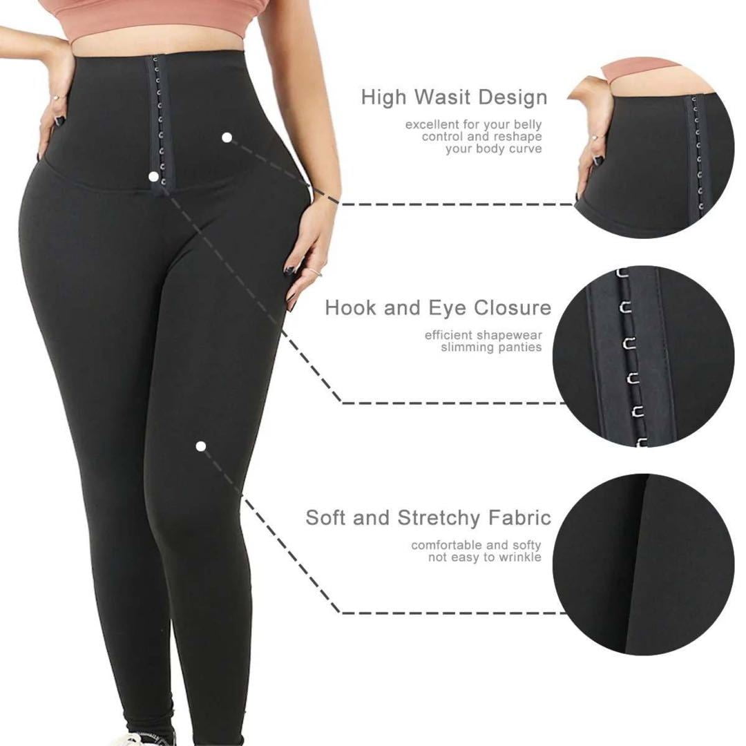 Women's Leggings Corset Shaper, High Waist Tummy Control Yoga Pants ...