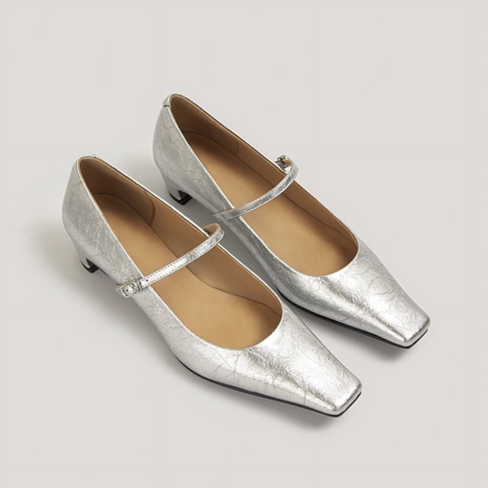 Women's Leopard Print Kitten Heels, Square Toe, Ankle Strap - Walmart.com