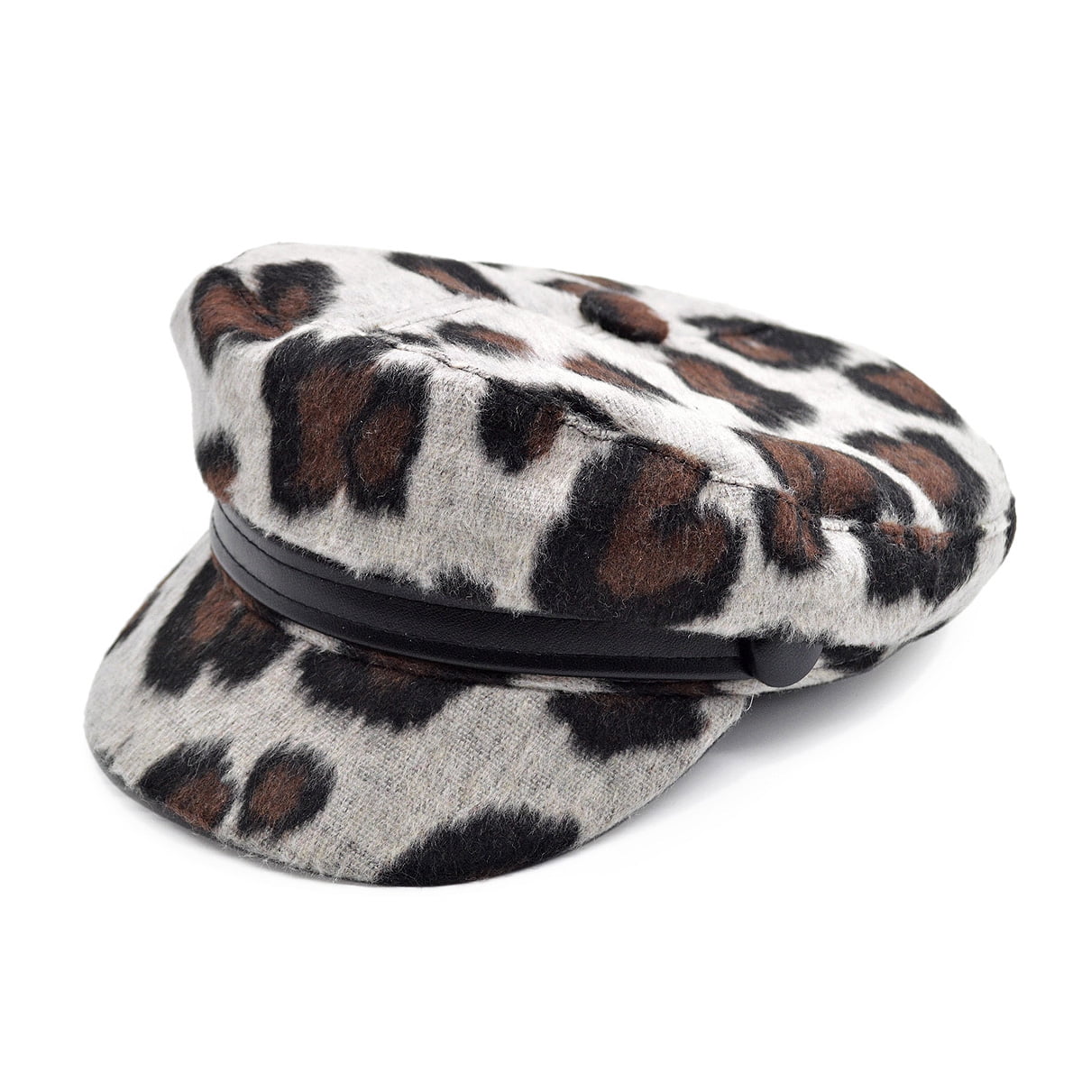 Women's Leopard Print Newsboy Cap Visor Gatsby Cabbie Hat - Walmart.com