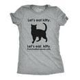 Crazy Dog T-Shirts: Women's Novelty Kitten Printed Tee, Funny ...