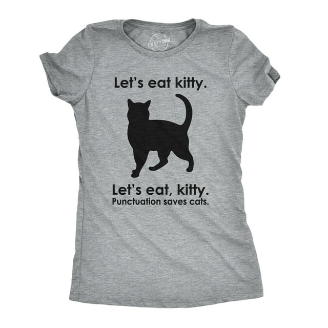 Crazy Dog T-Shirts: Women's Novelty Kitten Printed Tee, Funny ...