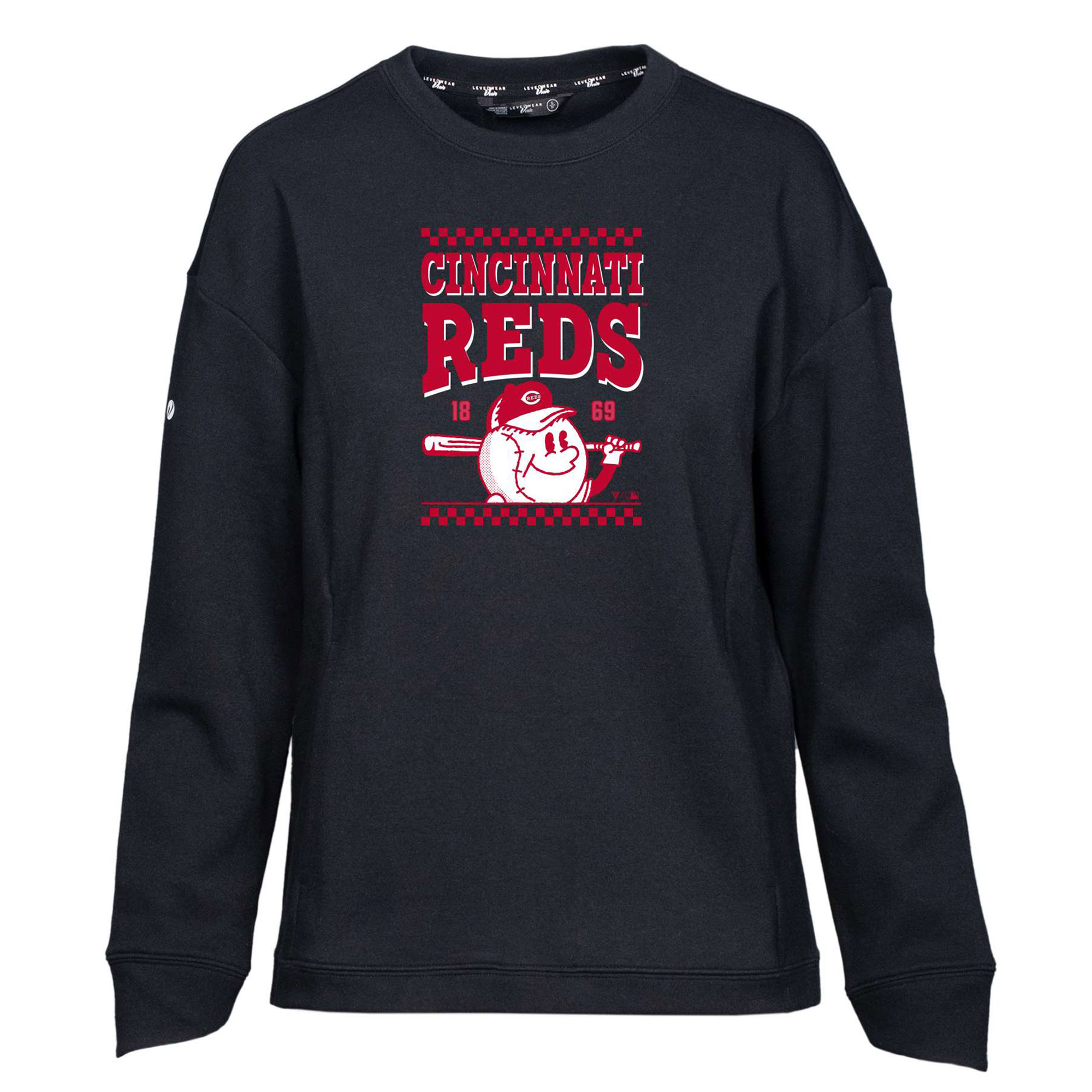 Women's Levelwear Black Cincinnati Reds Fiona Inaugural Pullover ...