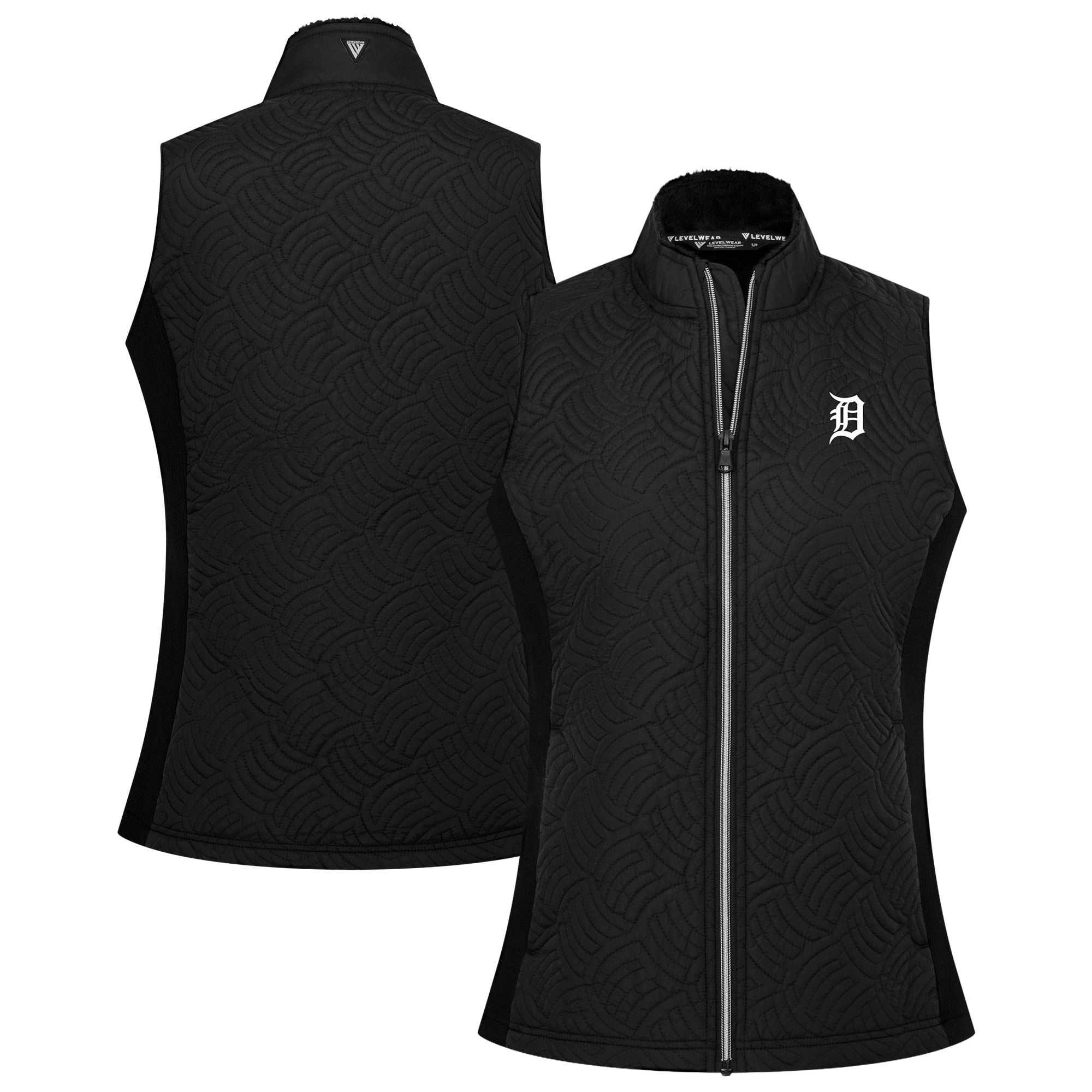 Women's Levelwear Black Detroit Tigers Sandra Insignia 2.0 Full-Zip ...