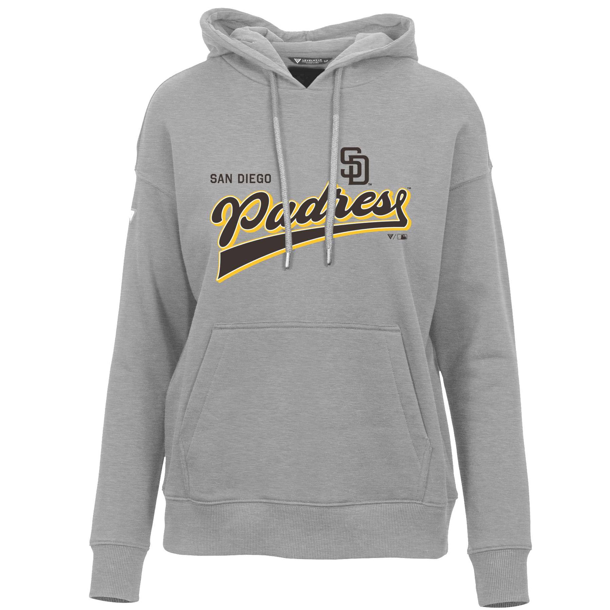 Women's Levelwear Gray San Diego Padres Adorn Retro Rafter Pullover ...