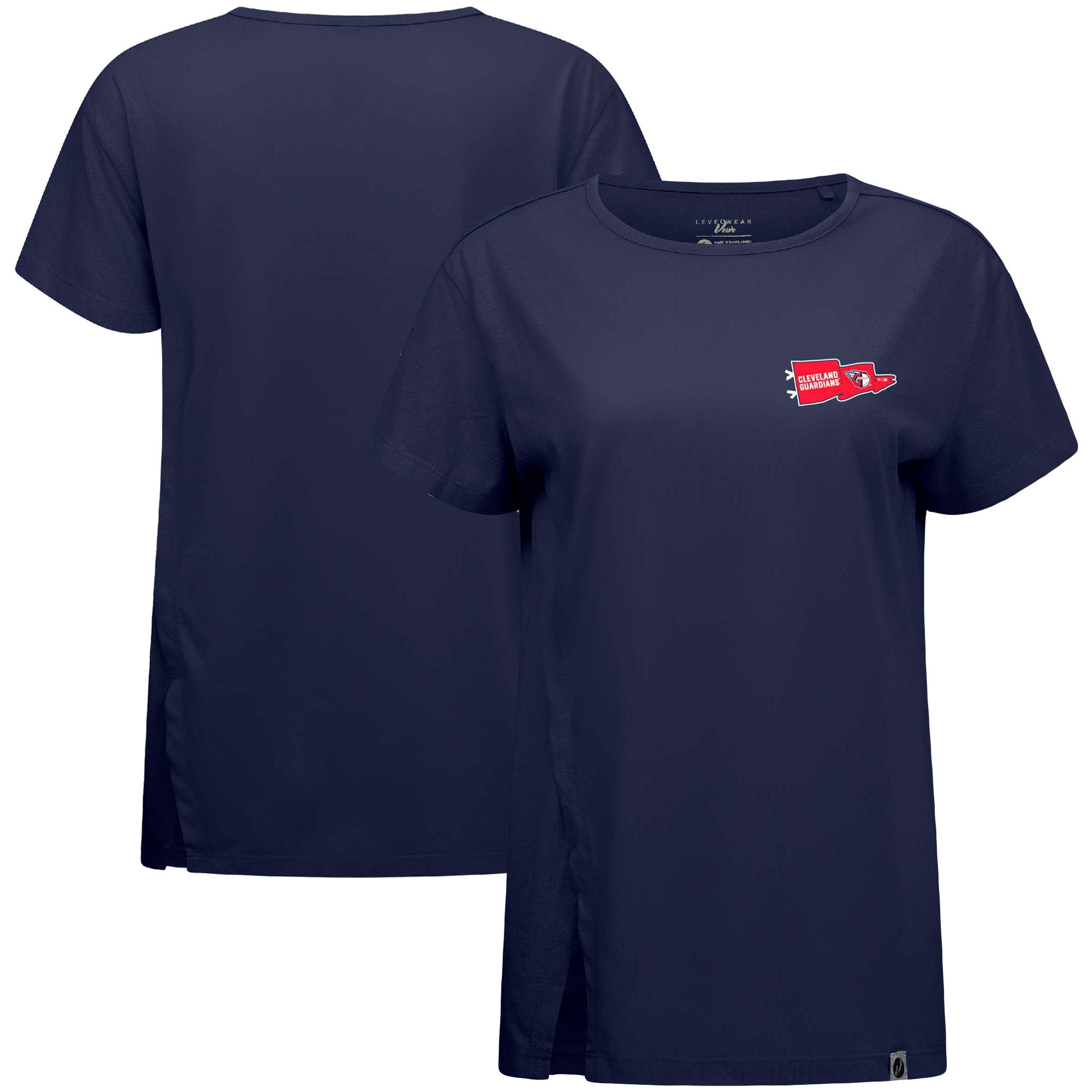 Women's Levelwear Navy Cleveland Guardians Influx Rafters T-Shirt ...