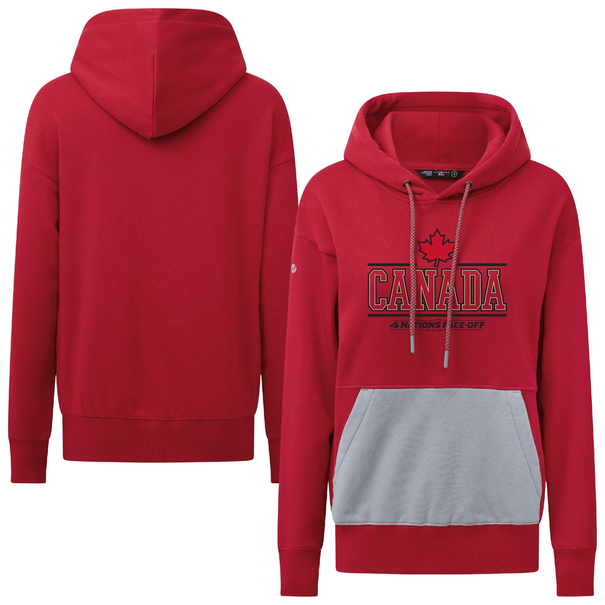 Women's Levelwear Red Canada 2025 4 Nations Face-Off Bonfire Pullover ...