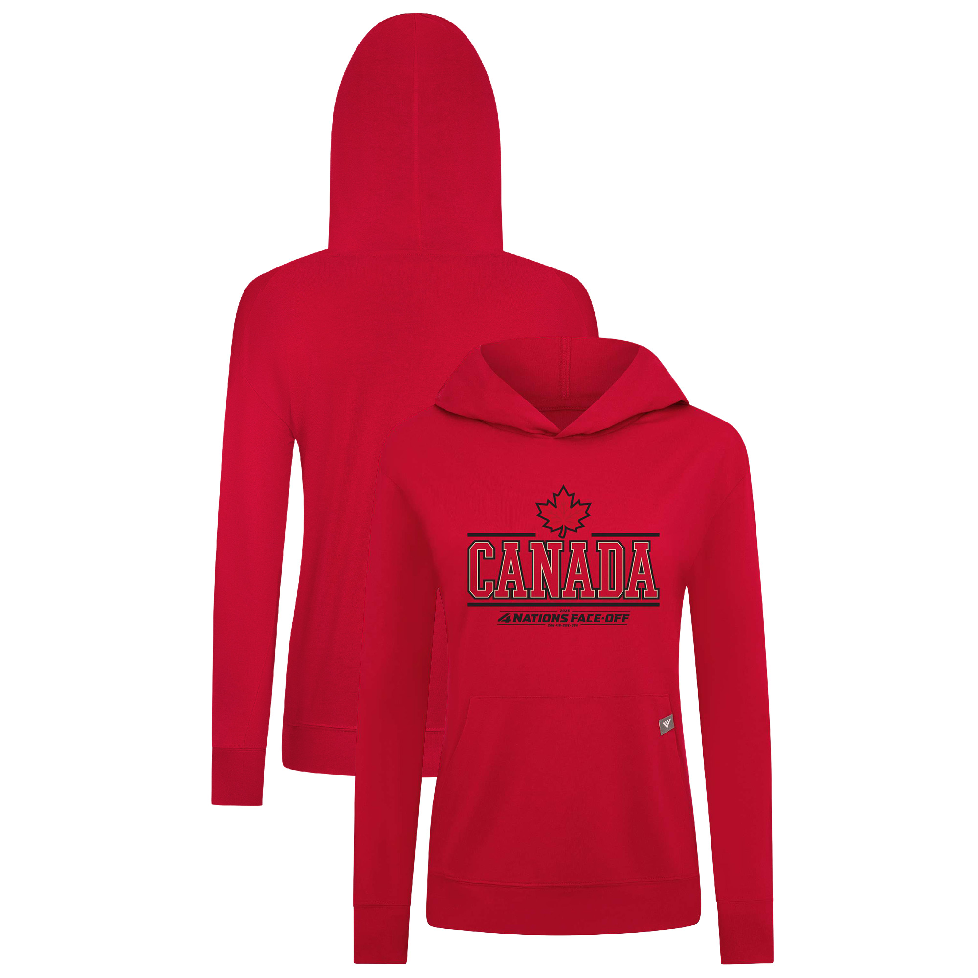 Women's Levelwear Red Canada 2025 4 Nations Face-Off Relay Pullover ...