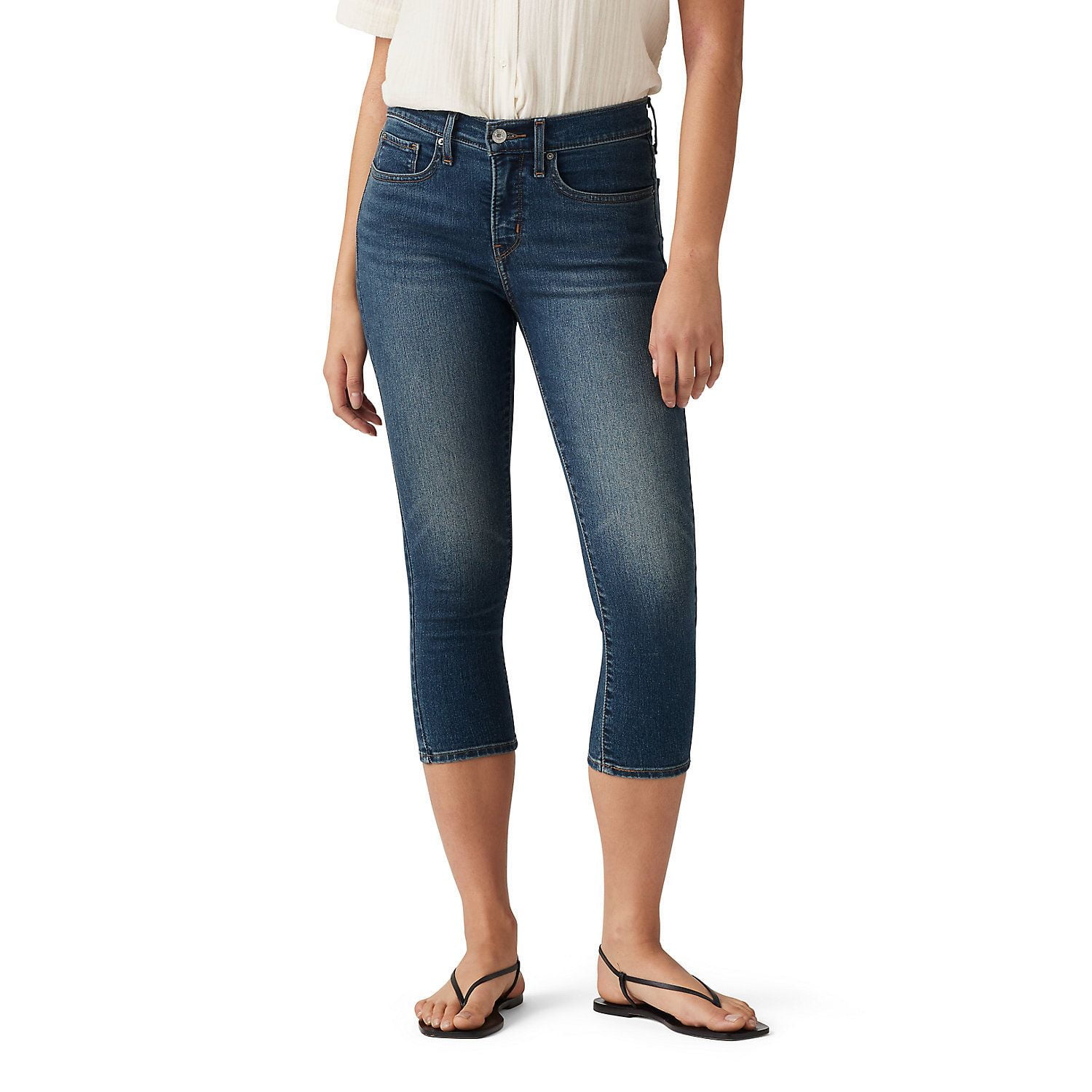 Women's Levi's® 311 Shaping Capris Color: Zealous Blue Size: 28(US 6)M ...
